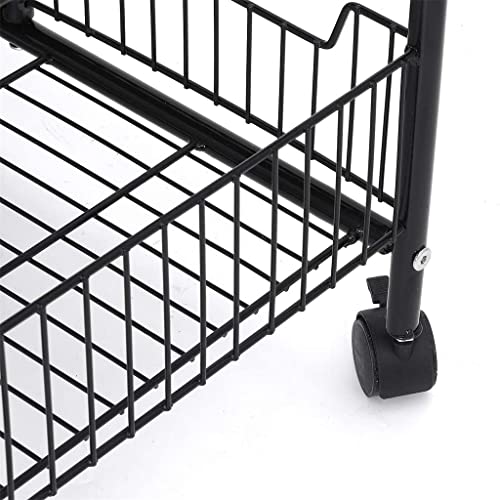 JYDQM Rolling Cart with Wheels Shelf Metal Trolley Shelving Microwave Oven Shelf Utility Bathroom Mobile Storage Rack