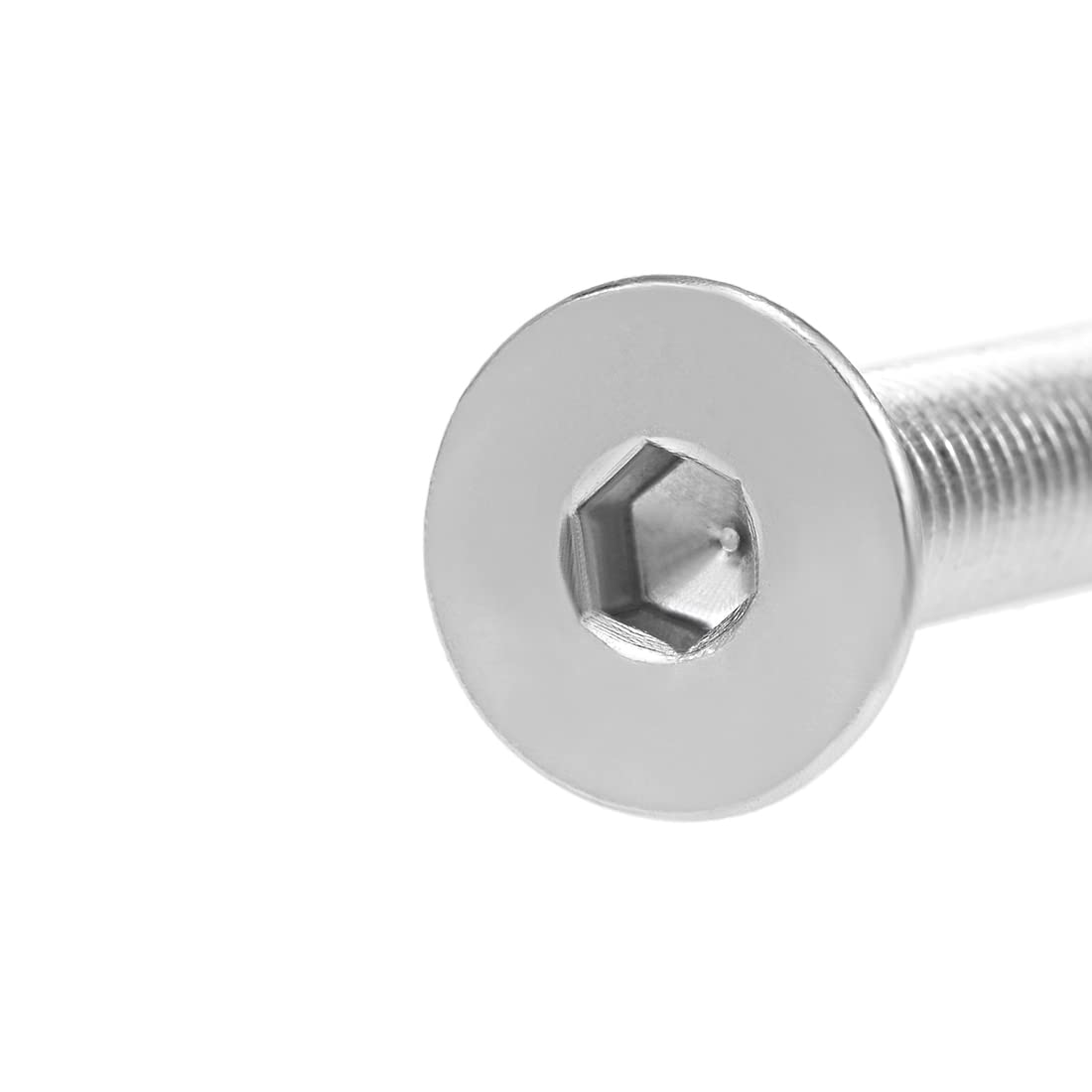 uxcell M8x35mm Flat Head Machine Screws Inner Hex Screw 304 Stainless Steel Fasteners Bolts 10Pcs