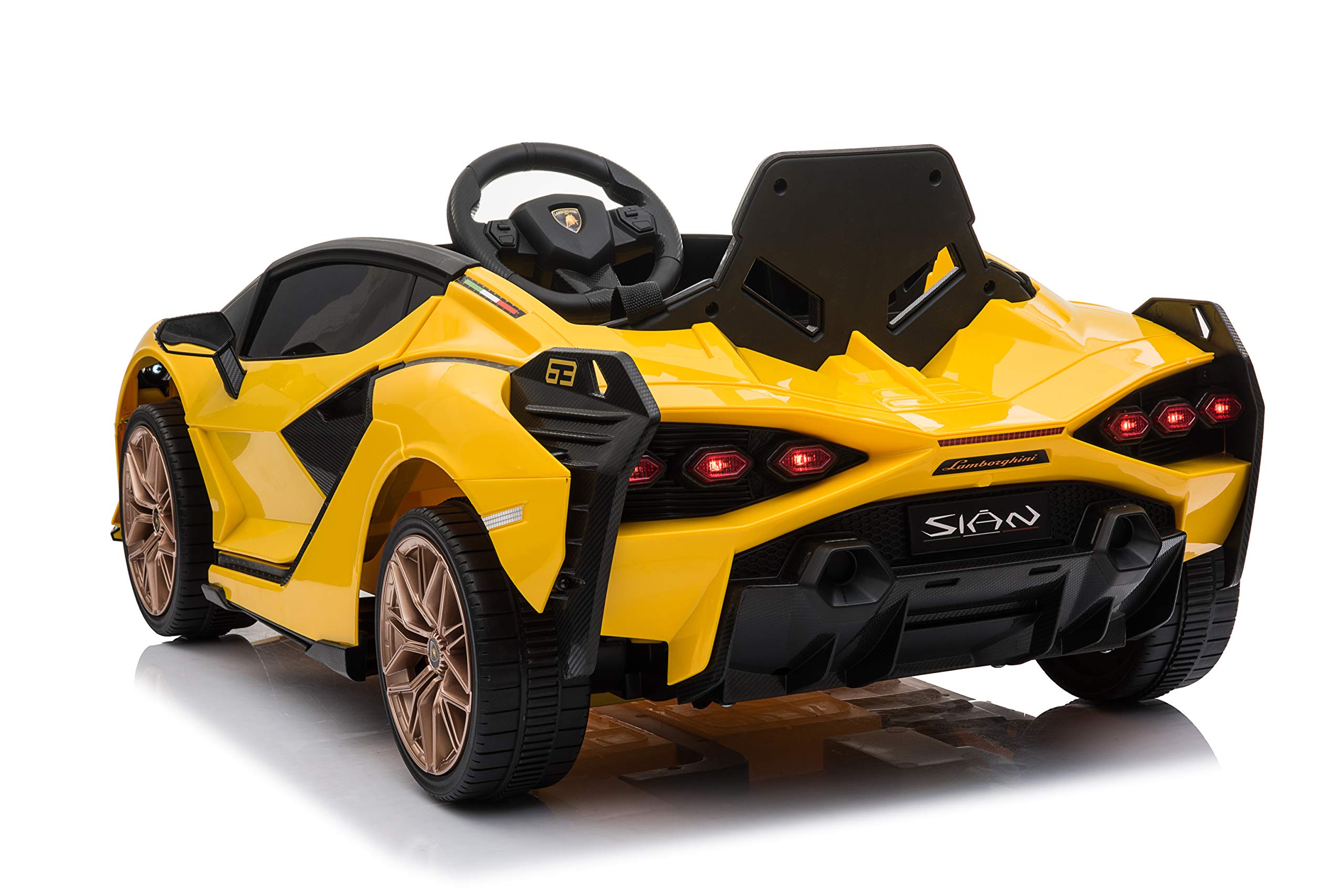 Best Ride On Cars Lamborghini Sian, 12V Battery Powered Ride On Car, Yellow