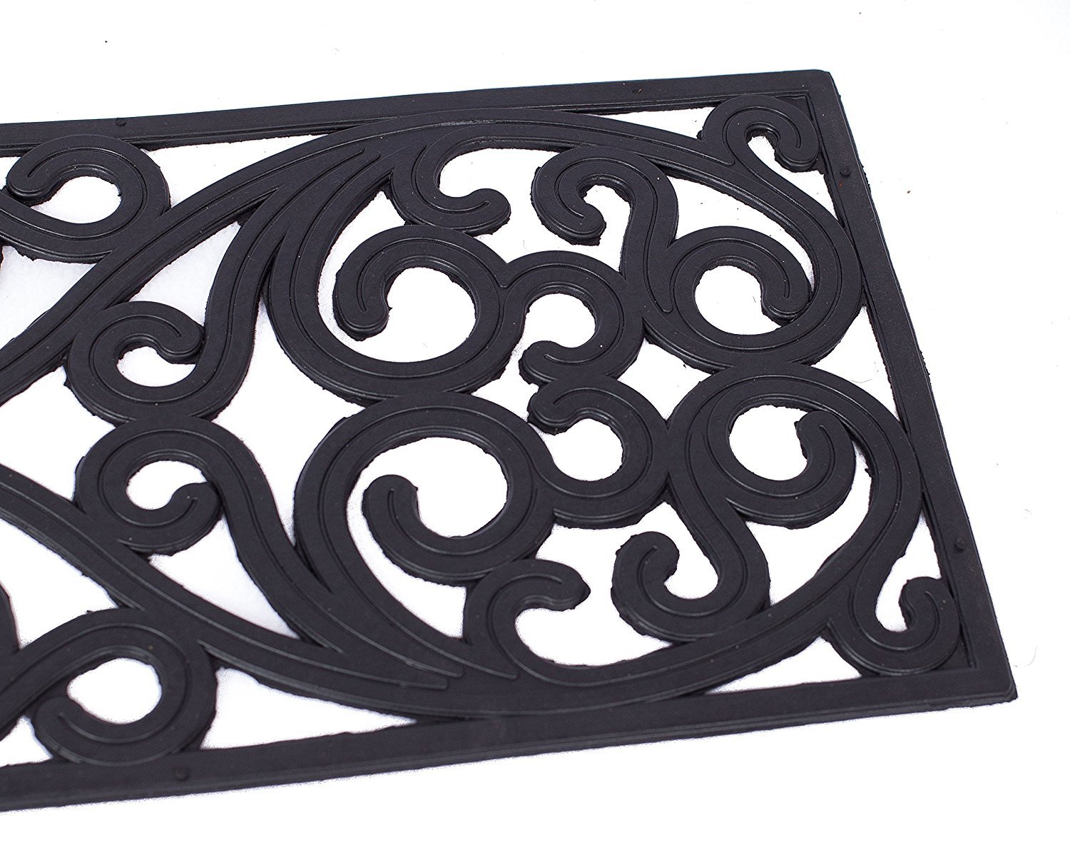 BIRDROCK HOME Rubber Stair Treads for Outdoors | Non-Slip Weather Resistant Mats for Garden, Walkways, Patios & Wood Steps | Beautifully Designed for Yard &Landscaping | 4 Pack | 10" x 30"