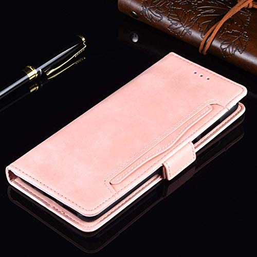 HualuBro Google Pixel 4 Case, Magnetic Full Body Protection Shockproof Flip Leather Wallet Case Cover with Card Slot Holder for Google Pixel 4 Phone Case (Pink)