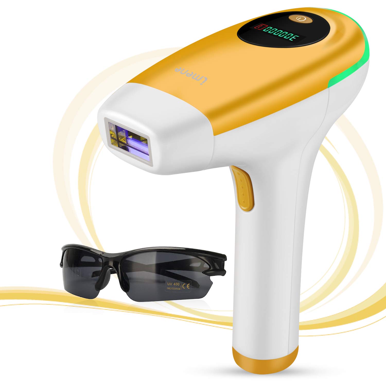 IMENE Painless IPL Hair Remover - Yellow (Ideal for Bikini, Legs, Arms, Armpits - Intense Pulsed Light Technology)