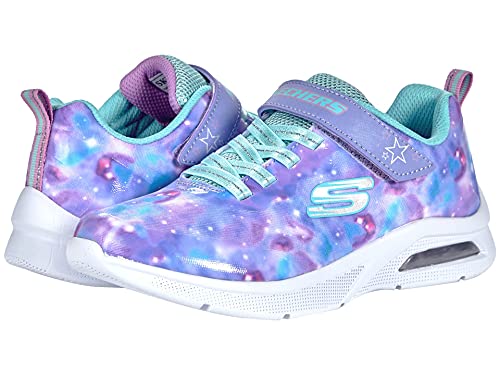 Skechers baby girls Microspec Max - Spiral Galaxy Sneaker, Lavendar/Multi, 11.5 Little Kid US