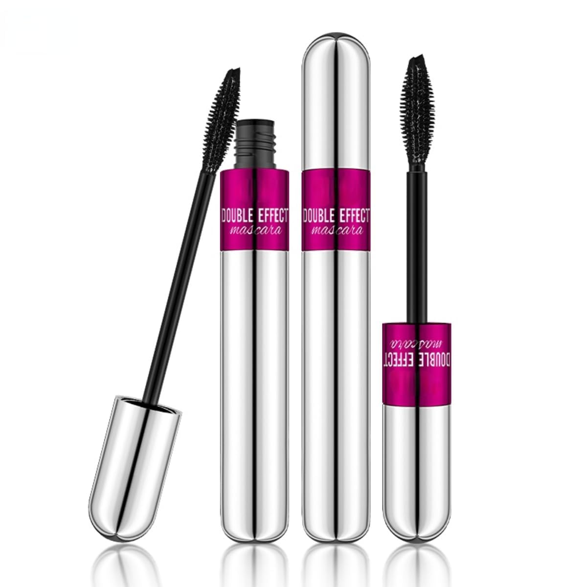 2in1 Black Waterproof Mascara-5X Long Lasting 4D Lash for Beauty Charming Eye Makeup, All-in-One Mascara