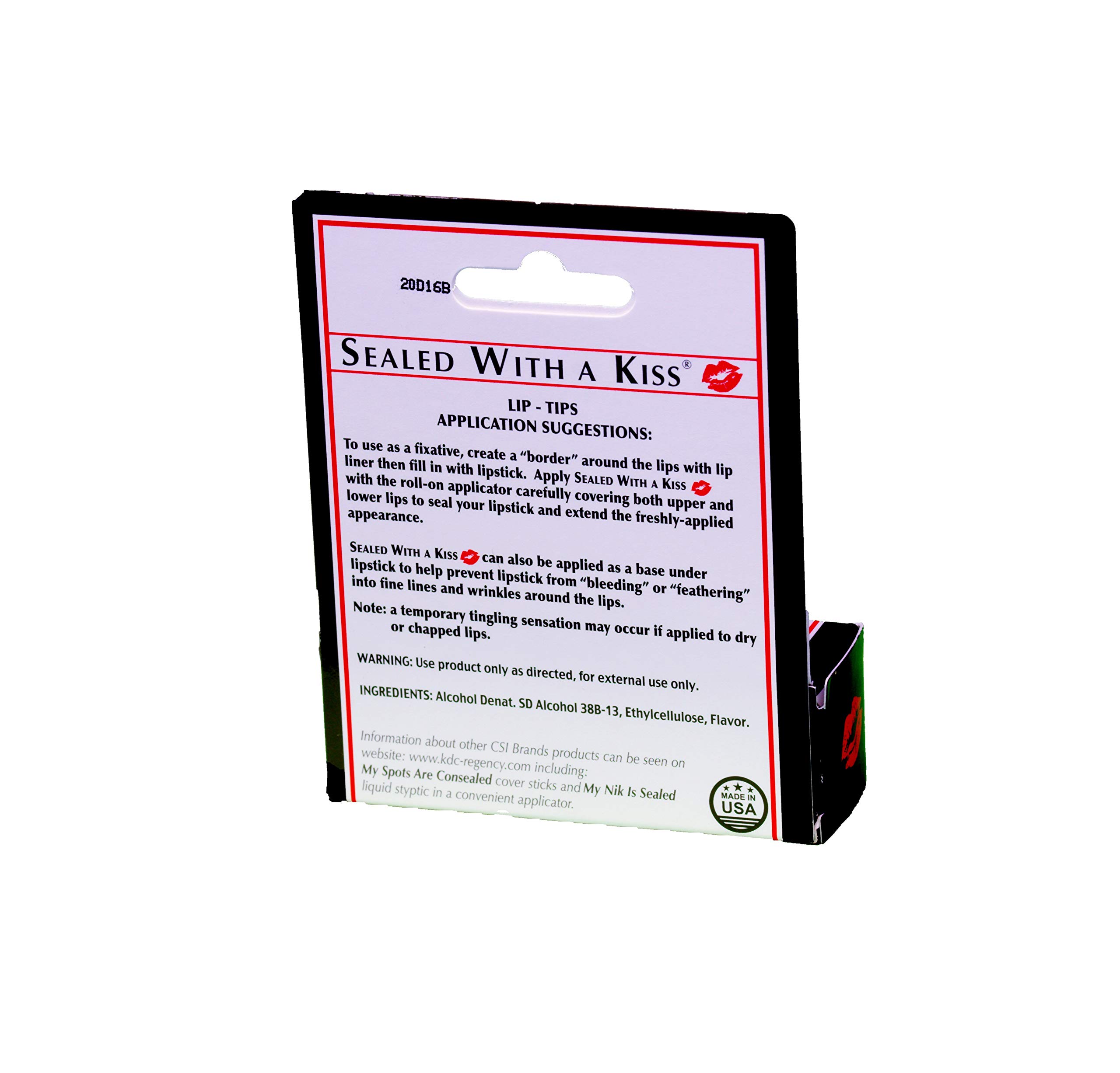 Sealed with A Kiss Lipstick Fixative Two Pack | Roll-On Applicator| Value Size Bottle 2 x 12ml | Smear Proof | Smudge Proof | Kiss Proof