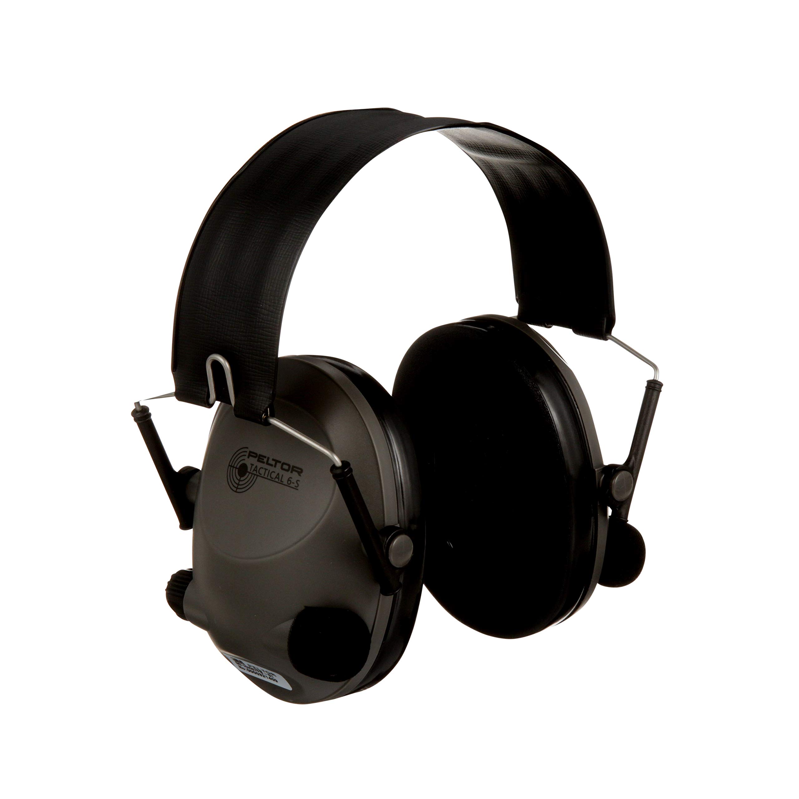 3M Peltor Tactical 6-S Slim Line Electronic Headset with Audio Input Jack, Olive Green, Hearing Protection, Ear Protection, NRR 20 dB, Great for hunters and shooters