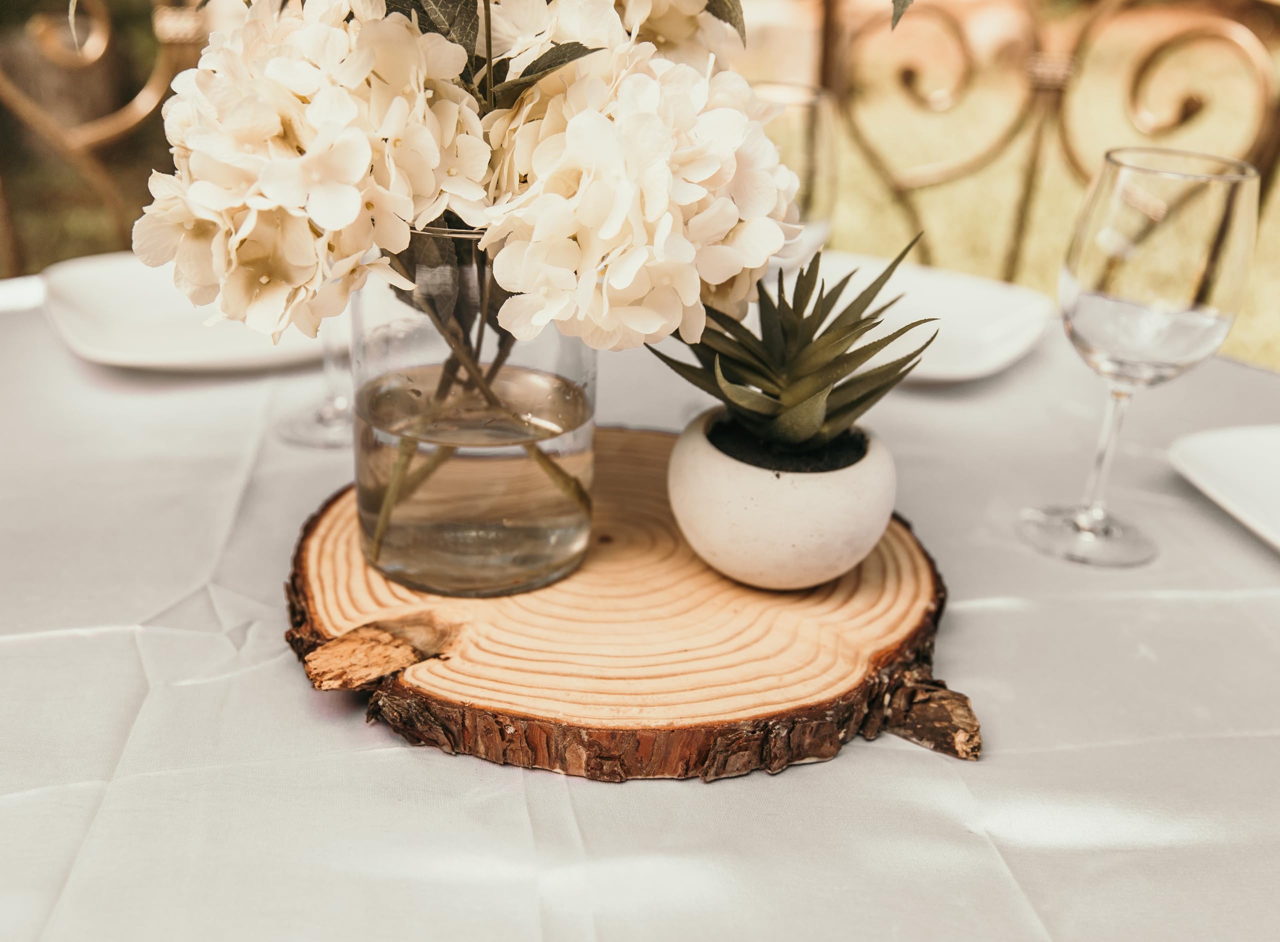 Set of (14) 12-13" Wood Slice centerpieces for Tables, Rustic Wedding Decorations, Wedding Decorations for Tables, Natural Wood Slices! (14)