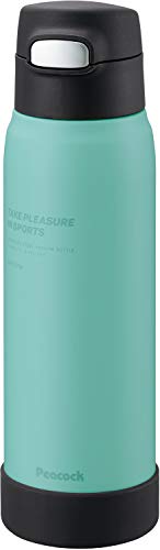 Peacock APA-R70 ASM Water Bottle, Straw, Mug, Bottle, 22.8 fl oz (680 ml), Cold Retention, Smoky, Blue