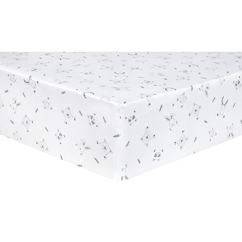 Trend Lab Peek-a-Boo Forest 3 Piece Crib Bedding Set, Gender-Neutral Color Palette, Includes Quilt, Fitted Crib Sheet and Skirt