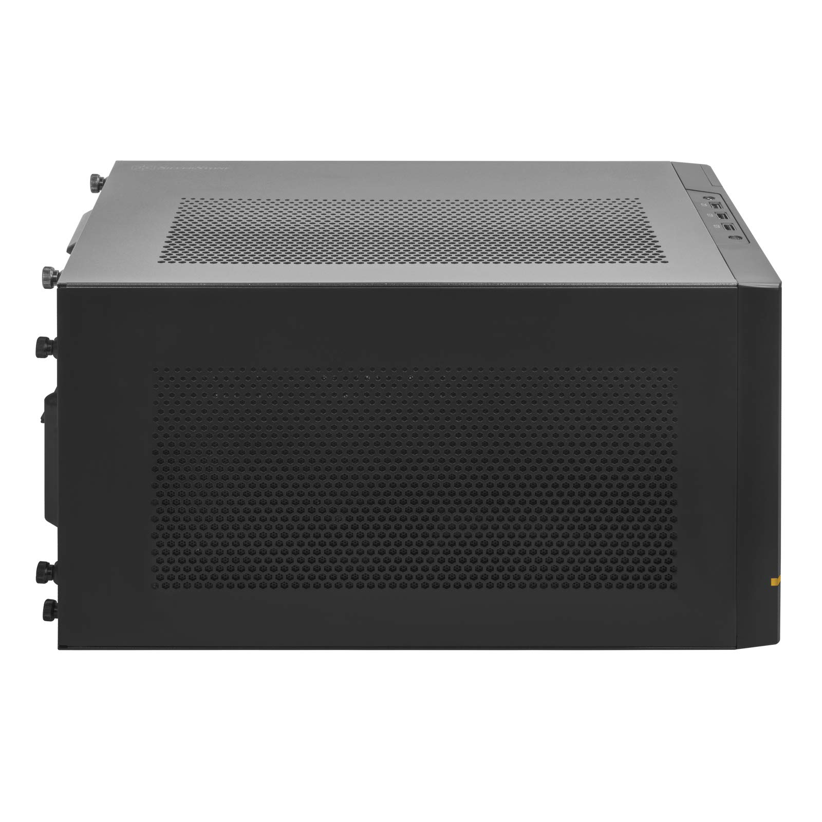 SilverStone Technology SUGO 14, SG14, Black, Mini-ITX Cube Chassis, Supports 3 Slot Full Length GPUs/ATX PSU / 240mm AIO, 4 Removable Panels, SST-SG14B