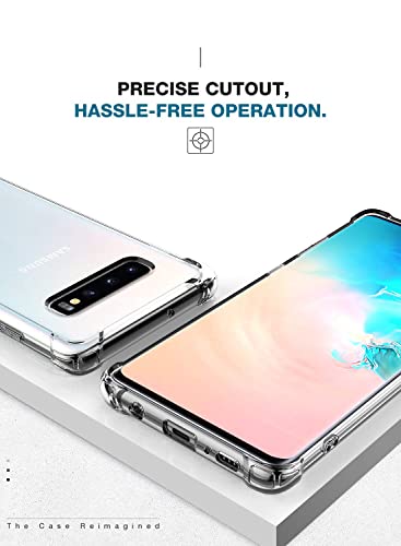 KIOMY Galaxy S10 Plus Case Ultra Crystal Clear Shockproof Bumper Protective for Samsung Galaxy S10 Plus S10+ Transparent Pure TPU Slim Fit Gel Flexible Cell Phone Back Cover Men Women