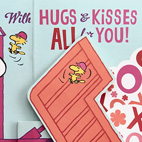 Hallmark Pop Up Peanuts Mothers Day Card or Birthday Card for Mom (Snoopy, Hugs and Kisses for You) (0599MBC7615)