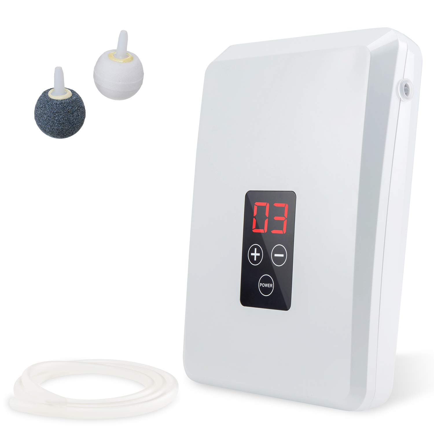 Ivation Portable Ozone Generator 600mg/h – Multipurpose Air Sterilizing & Freshening System w/2 Silicone Tubes, 2 Diffuser Stones & Timer; Purifies Air, Water, Food, Toothbrush