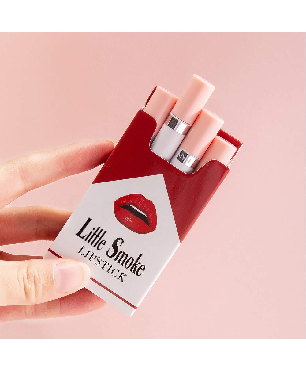 Emirde 4 Colors Matte Cigarette Lipstick Pack Set Tube Nude Red Lips Long Lasting Waterproof Liquid Lipstick Women Make up Velvet Cosmetic Lipsticks C