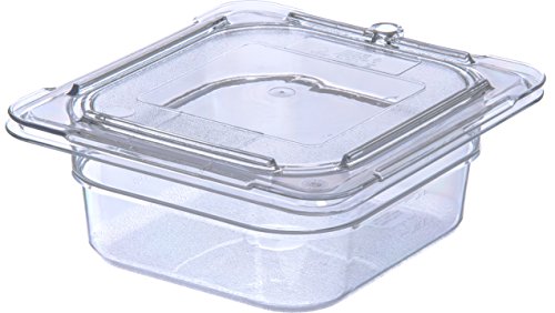 Carlisle FoodService Products 10316U07 StorPlus Sixth Size Polycarbonate Universal Flat Surface Food Pan Lid, Clear