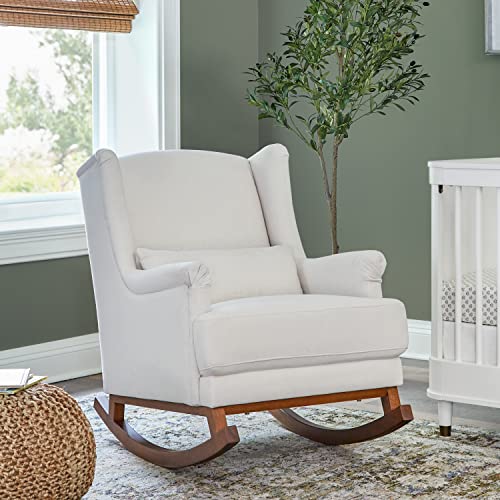 Namesake Miranda Wingback Rocker in Performance Cream Eco-Weave, Water Repellent & Stain Resistant, Greenguard Gold & CertiPUR-US Certified