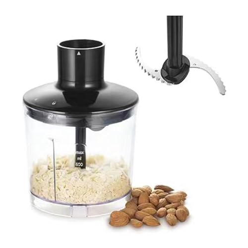 Aifeel Immersion Hand Blender with Ice Chopper,7 in 1 Handheld Blender Stainless Steel Hand Stick Blender with Chopper, Beaker, Whisk for Smoothie, shakes, Baby Food, Sauces Red, Puree, Soup