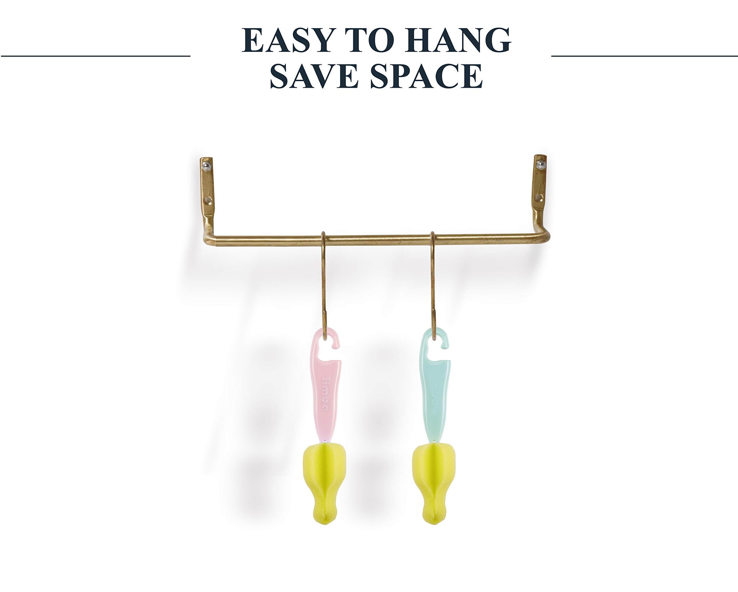 Simba Sponge Nipple Brush with Easy Hanging Hook (Turquoise)