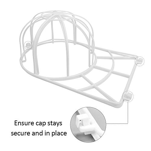 Hat Washer for Baseball Caps,3 Pack Cap Washer for Washing Machine,Dishwasher Hat Rack,Ball Cap Washer Holder Cage,Hat Cleaner Frame for Laundry Machine,Curved/Flat Bill Hat Cleaning Shaper Protector