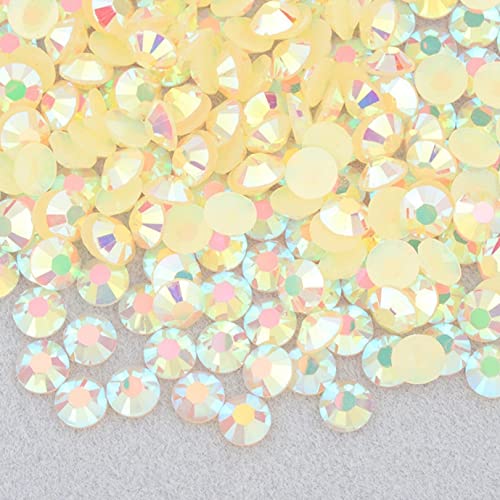 2mm 3mm 4mm 5mm Transparent Light Purple AB Rhinestone Flat Back Resin Crystal Stones Non Hot Fix Jelly Strass