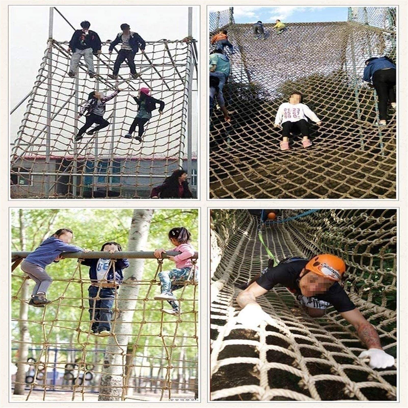 MBTY Rope Netting Heavy Duty Outdoor Railing Decor Hemp Rope Cargo Net Child Playground Climbing Netting Stair Fence Kids Swing Hammock Safety Net (Size : 23m(6x9ft))