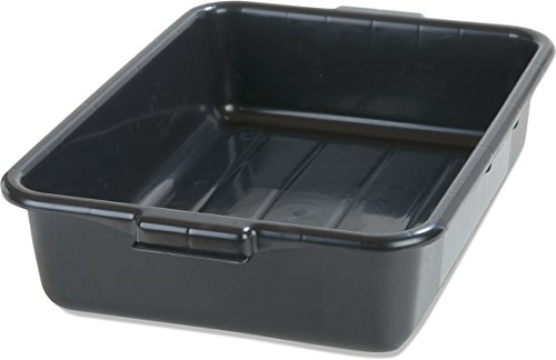 Carlisle FoodService Products N4401003 Comfort Curve™ Ergonomic Wash Basin Tote Box, 5" Deep, Black