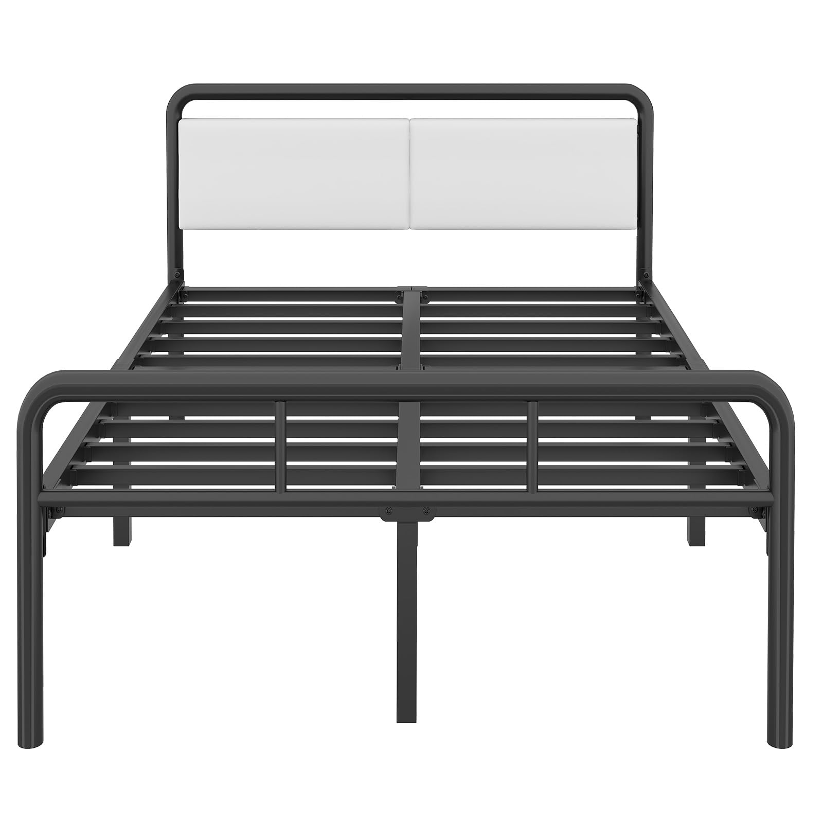 HAAGEEP Tall King Metal Bed Frame with Headboard and Footboard Set Platform King Size Bedframe No Box Spring Needed Kingsize