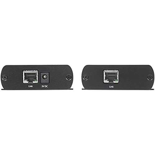 StarTech.com USB 2.0 Extender Over Cat5/Cat5e/Cat6 Ethernet Cable (RJ45) - 330ft/100m Industrial USB Extender Adapter Kit w/ESD Protection & Metal Case - Externally Powered - 480 Mbps (USB2001EXT2NA)