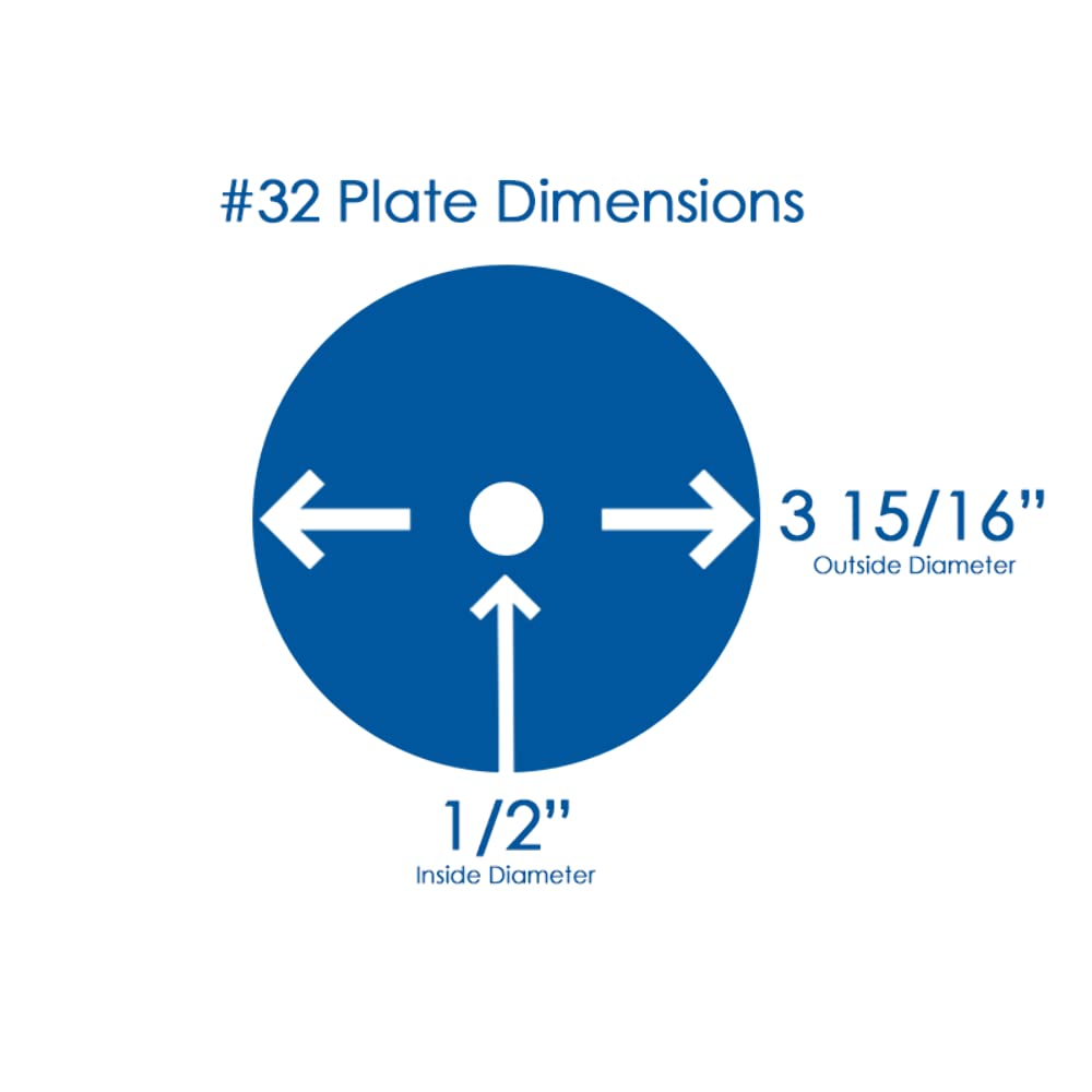Grinder Plate for #32 Grinders, Hobart and Biro, with 1/8" Holes Great for Hamburger Product