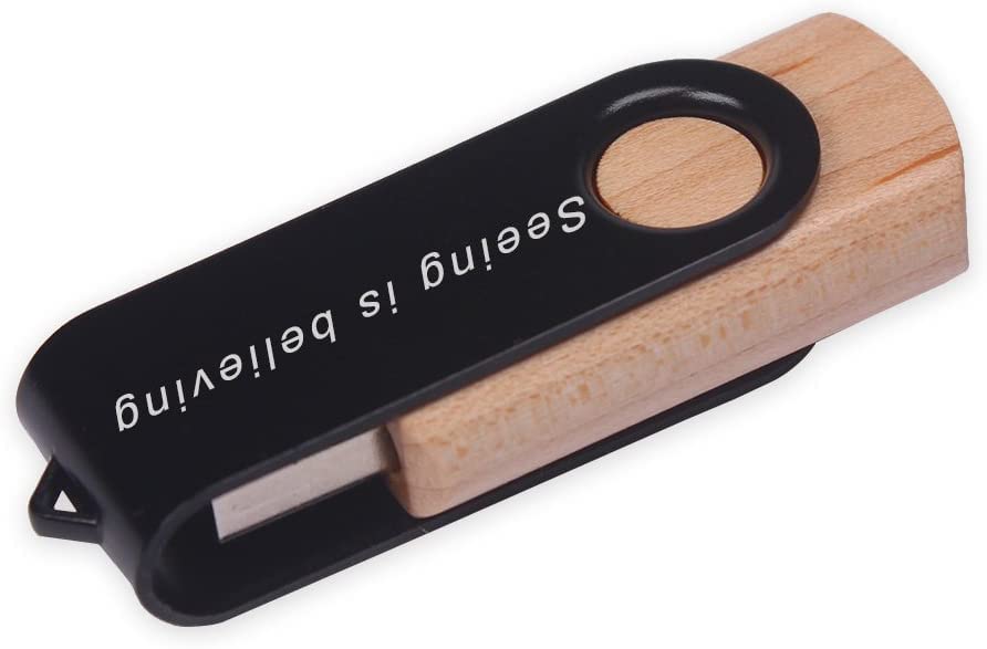 Wholesale 10PCS 8GB Bulk Pack Custom Logo Wooden USB Flash Drives Swivel Thumb Drive Memory Stick, DIY Personalized 10PCS 8GB Wood Swivel USB Memory Stick with Custom Logo Engraved