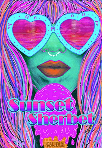 Califari Sunset Sherbet - Full Color Strain Art Poster, Decor for a Home, Dorm, Dispensary, Store or Smoke Shop - 13" x 19" Lithograph Print