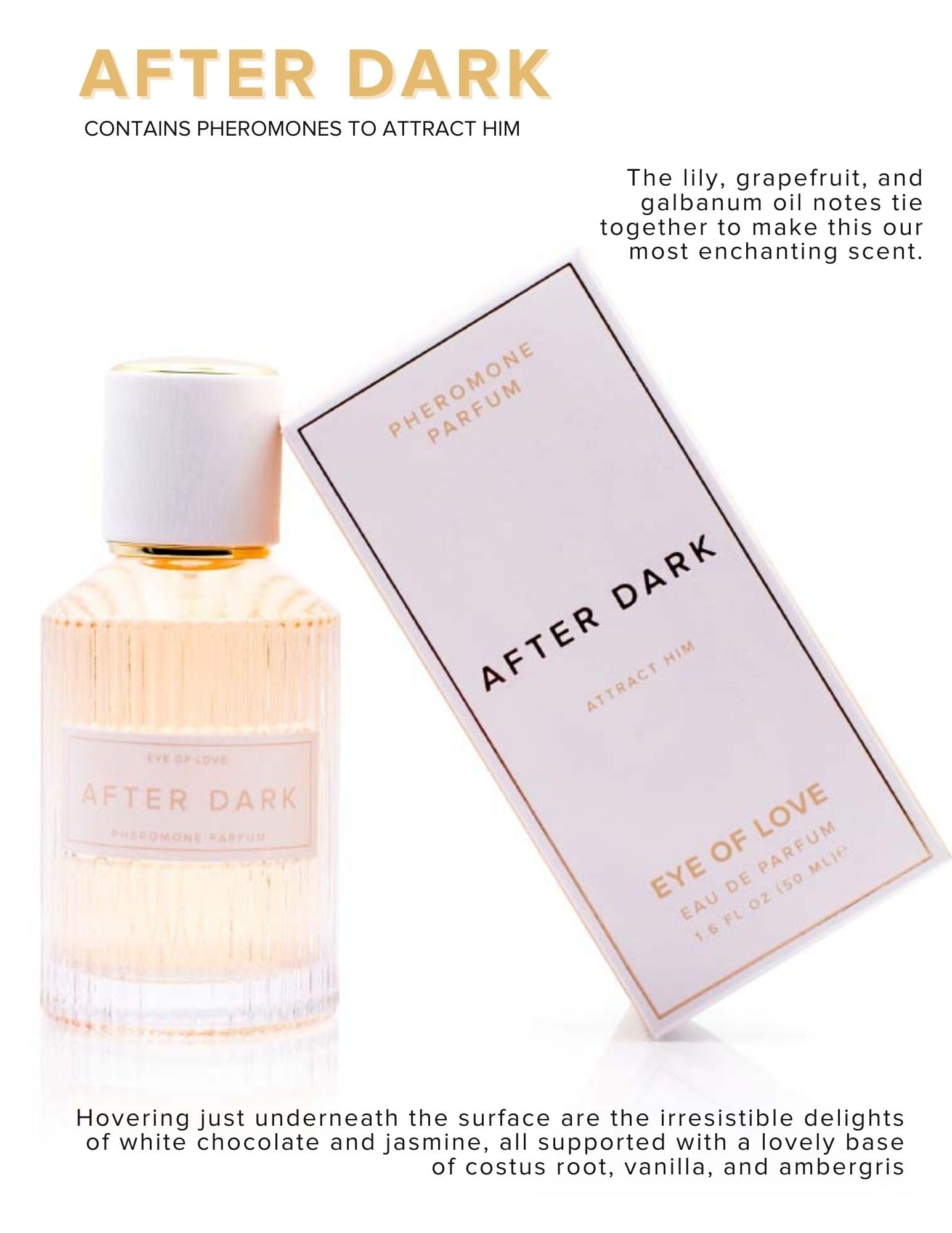 Eye Of Love After Dark Pheromone Perfume for Women - Unveil Elegance & Allure - 50ml Deluxe Parfum - Feminine Confidence for Romantic Evenings