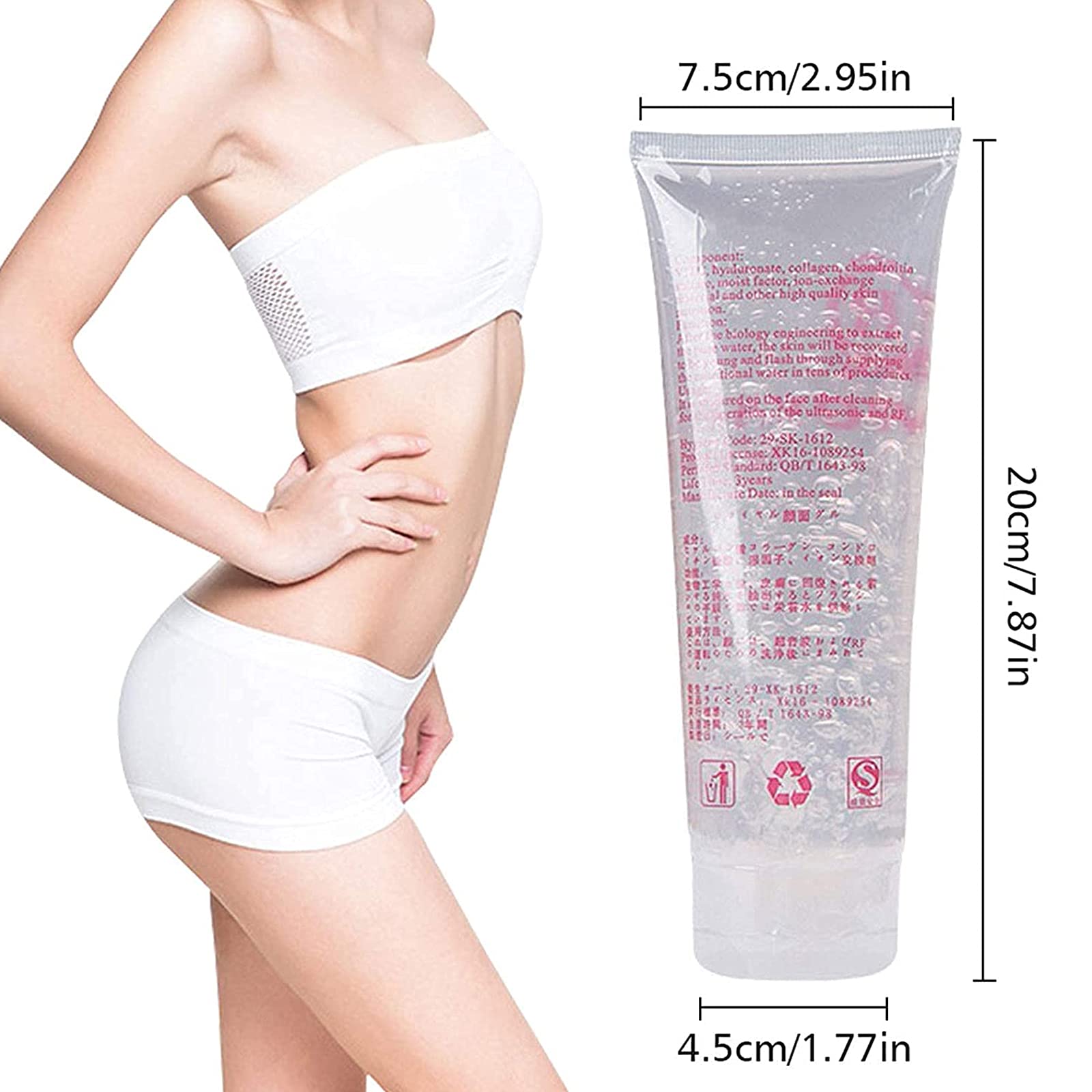 Viowey Cooling Gel for Laser Hair Removal, Microcurrent Conductive Gel for Face, Gel Conductor Used with Beauty Device for Face Body, 10.58Oz