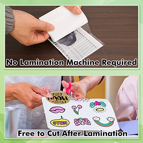 Koala Self Adhesive Laminating Sheets - 9 x 12 Inch Self Laminating Sheets, No Machine Needed Clear Self Sealing Laminate Sheets for Stickers, Photos - 5 Sheets