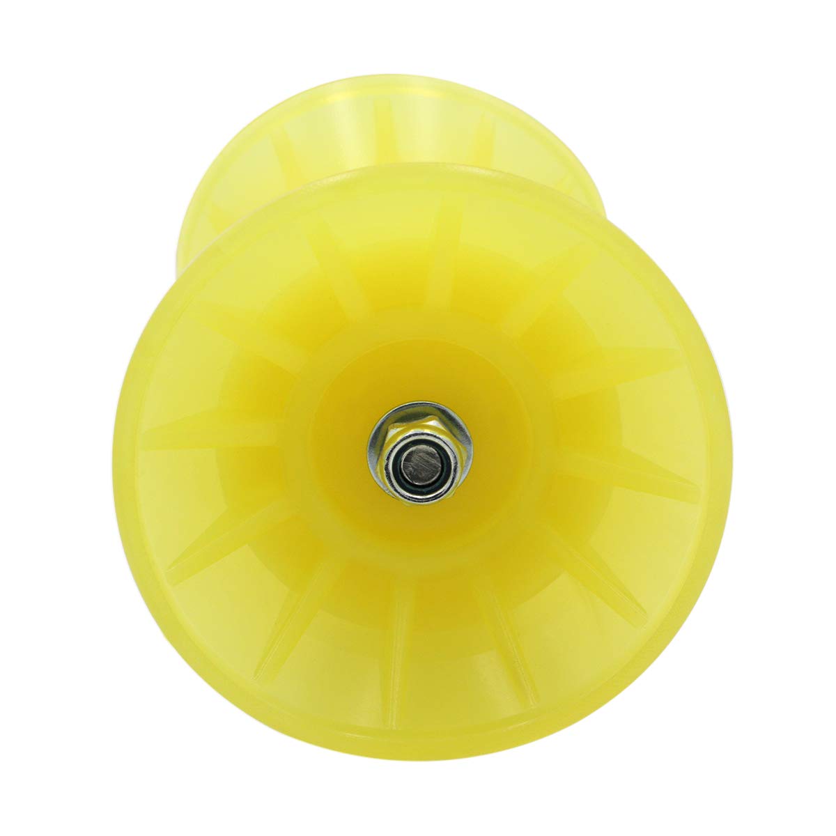 4 Inch Length Yellow Bow Stop Roller 1/2" Hole Size PWC
