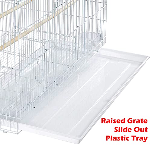 Lot of 6 Aviary Breeding Bird Finch Parakeet Aviary Canary Lovebird Budgie Flight Cage 24"x16"x16"H (White)