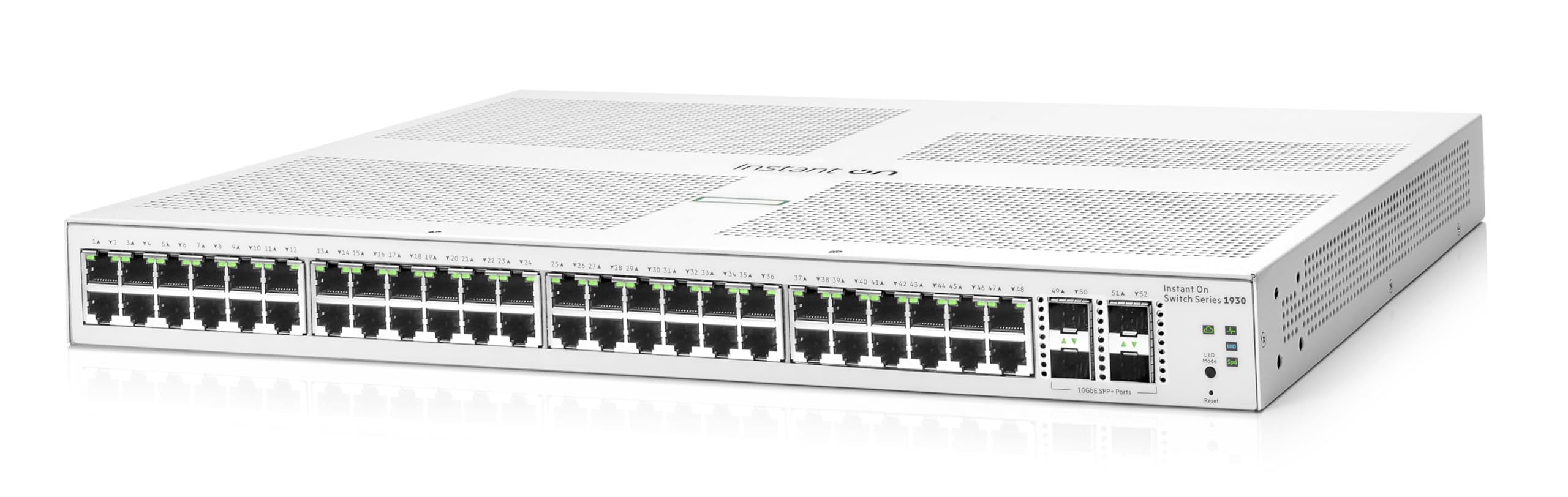 HPE Networking Instant On Switch Series 1930 48-Port Gb Smart-Managed Layer 2+ Ethernet Switch | 48x 1G | 4X SFP+ | US Cord (JL685A#ABA)