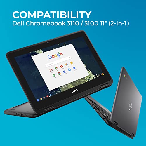 Gumdrop DropTech Laptop Case Fits Dell Chromebook 3120 | 3110 | 3100 (2-in-1) for K-12 Students Teachers and Classrooms β Drop Tested Rugged Shockproof Bumpers for Reliable Device Protection β Black