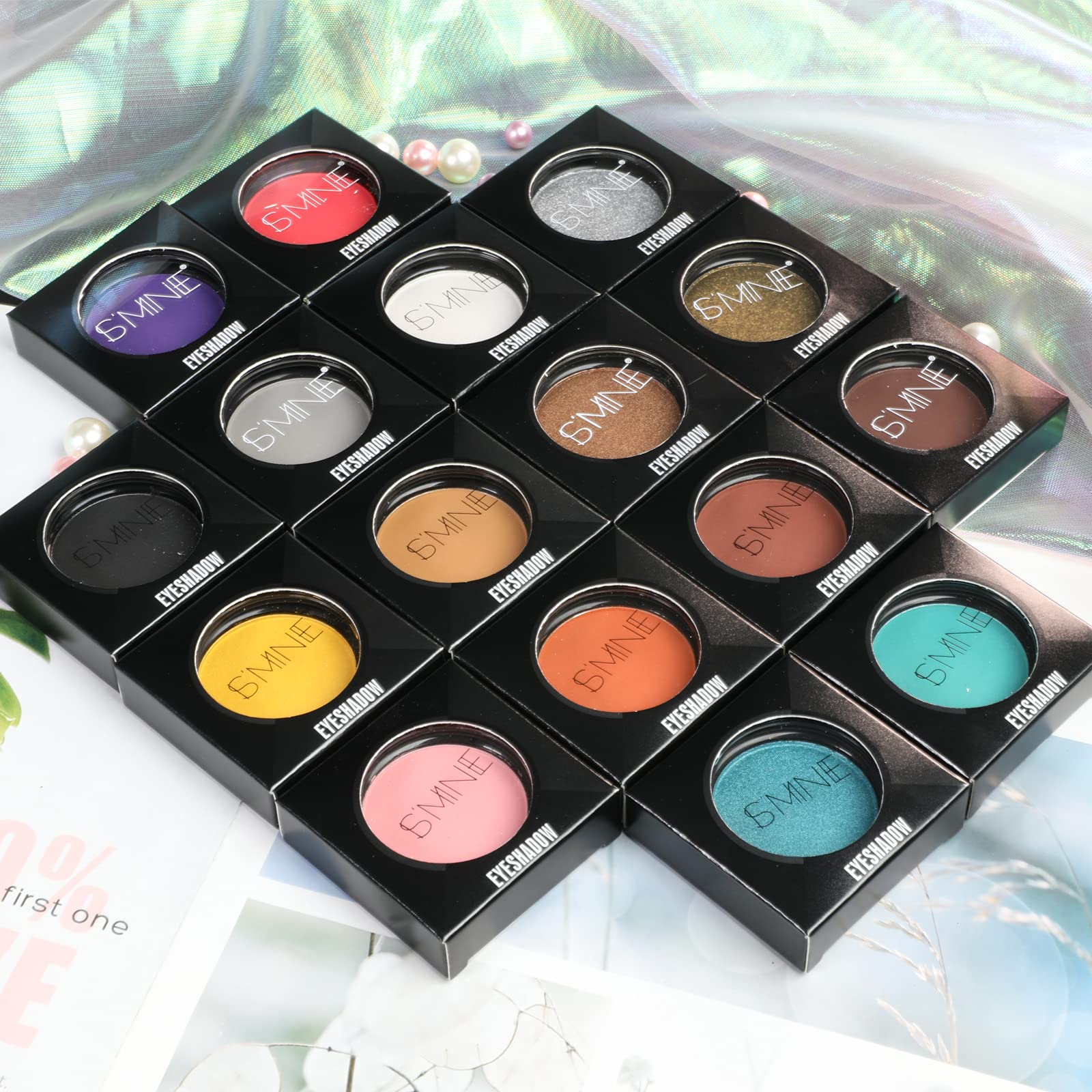 ISMINE Single Eyeshadow Powder Palette, Matte Purple, High Pigment, Longwear Single Eye Makeup for Day & Night