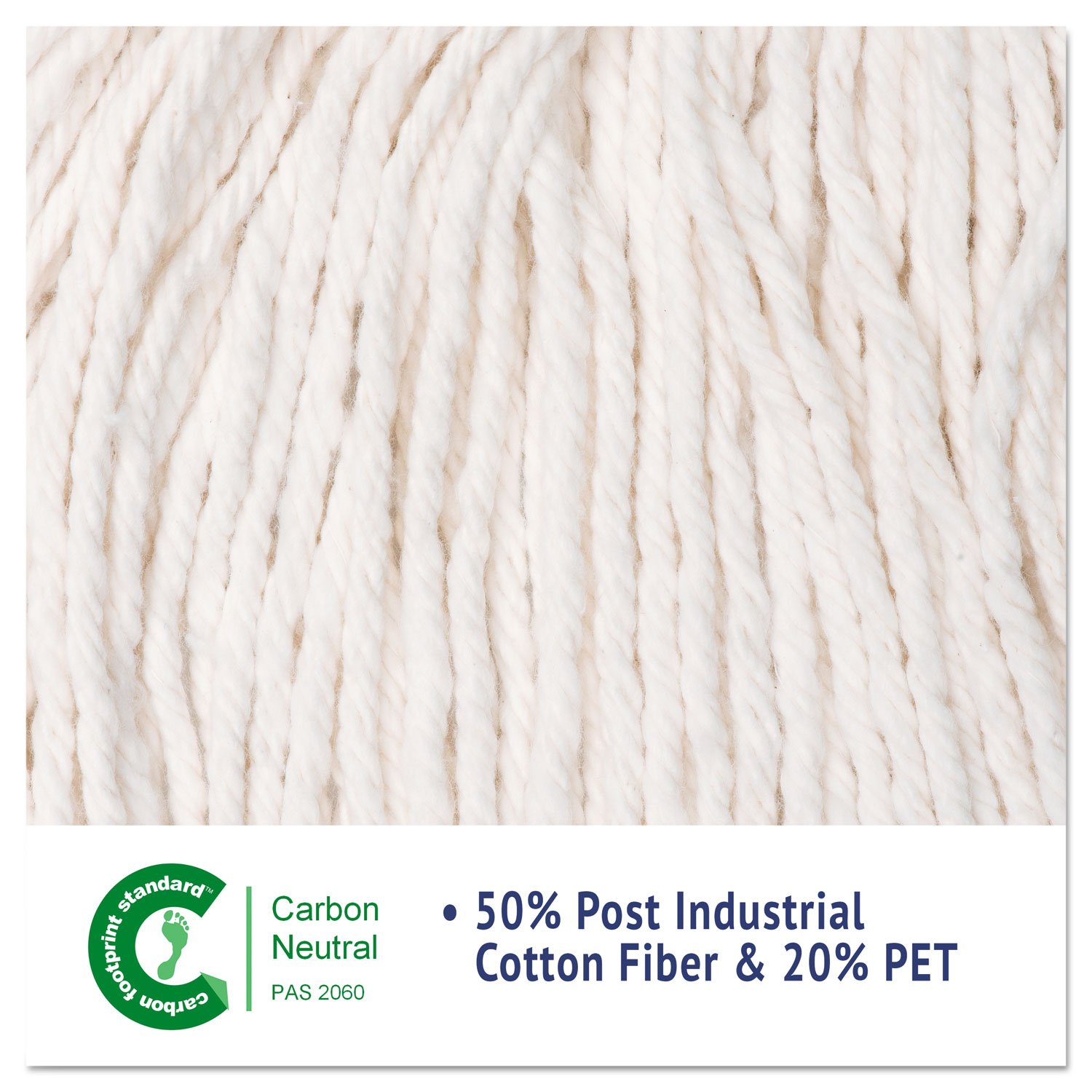 Boardwalk BWK502WHEA 5 in. Super Loop Cotton/Synthetic Fiber Wet Mop Head - Medium, White