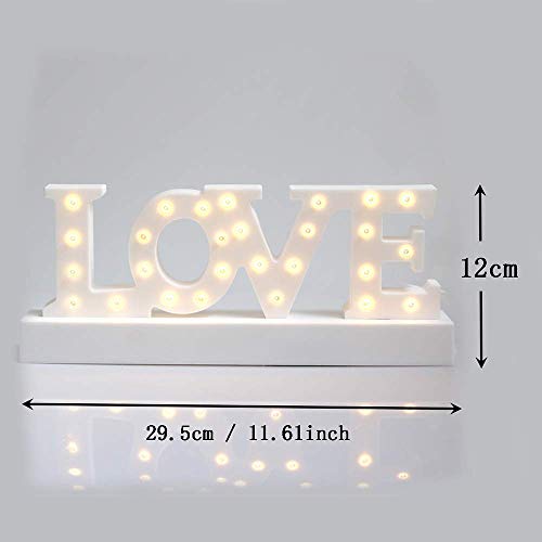 GUOCHENG Love Letter Decor Light LED Alphabet Love Marquee Light Sign Home Decorative Love Décor for Valentine's Day, Thanksgiving, Mother's Day