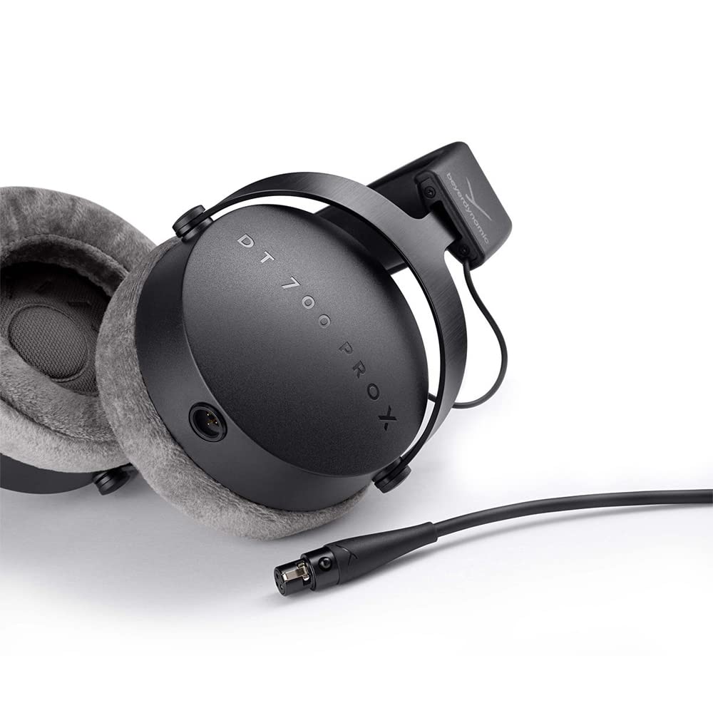 beyerdynamic 729906 DT 700 PRO X Closed-Back Studio Headphones for Recording & Monitoring Bundle with Deco Gear Full-Sized Headphone Case, Headphone Stand and Microfiber Cleaning Cloth