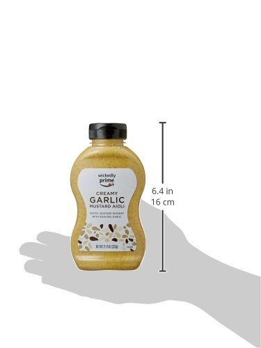 Amazon Brand - Wickedly Prime Mustard, Creamy Garlic Aioli, 11.75 Ounce