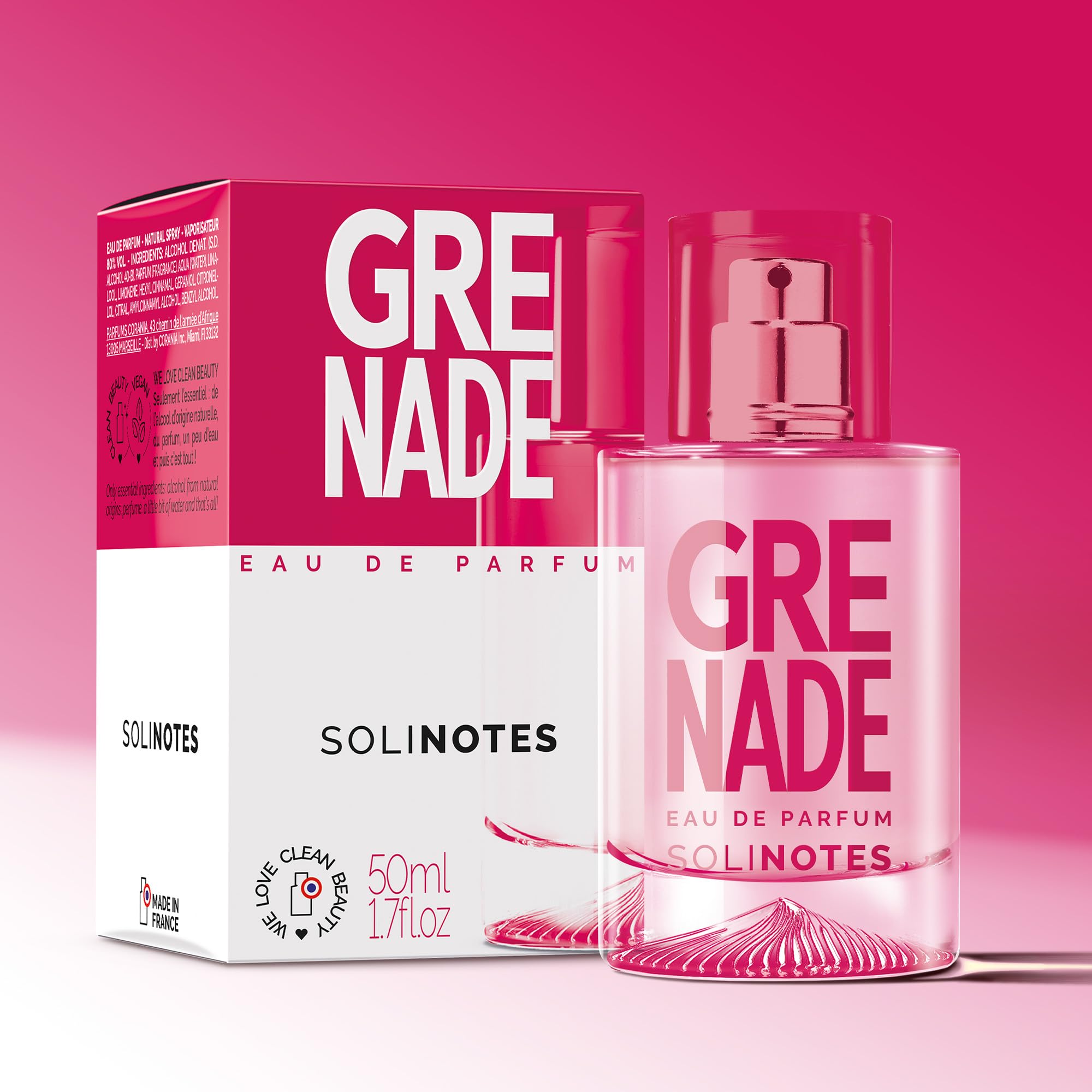 SOLINOTES Pomegranate Perfume for Women - Eau De Parfum | Delicate Floral and Soothing Scent - Made in France - Vegan - 1.7 fl.oz