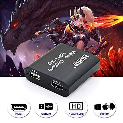 ORIVISION Video Capture Card 4K HDMI Device with Loop Out, Full HD 1080P Game Capture Video Recorder for Live Streaming, Broadcasting or Video Conference,S3/PS4/Xbox One/DSLR/Camcorders