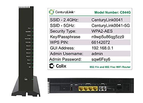 CenturyLink Calix 844G Wireless 2.4 GHZ 5G Dual WiFi Internet Modem GigaCenter