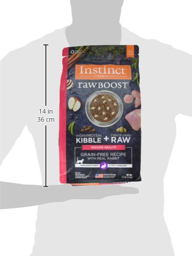 Instinct Raw Boost Indoor Health Grain Free Recipe with Real Rabbit Natural Dry Cat Food, 4.5 lb. Bag