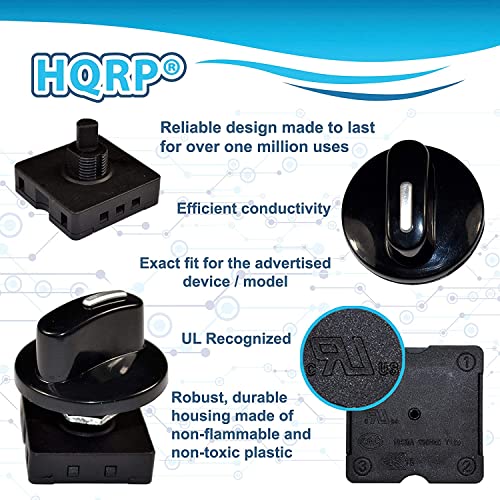 HQRP 4-Position 3-Speed Fan Selector Rotary Switch Compatible with KMart Home Essentials Floor Fan