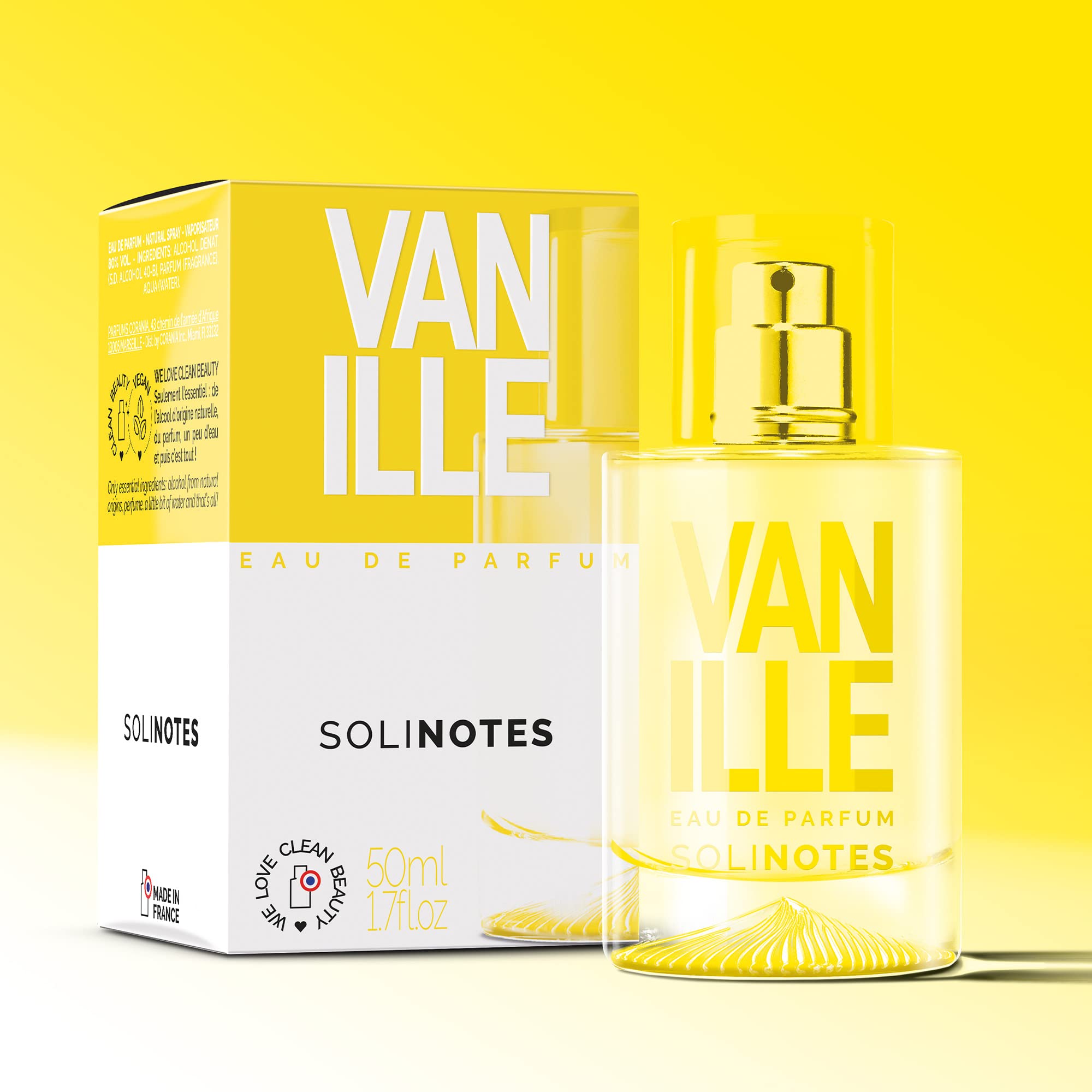 SOLINOTES Vanilla Perfume for Women - Eau De Parfum | Delicate Floral and Soothing Scent - Made in France - Vegan - 1.7 fl.oz