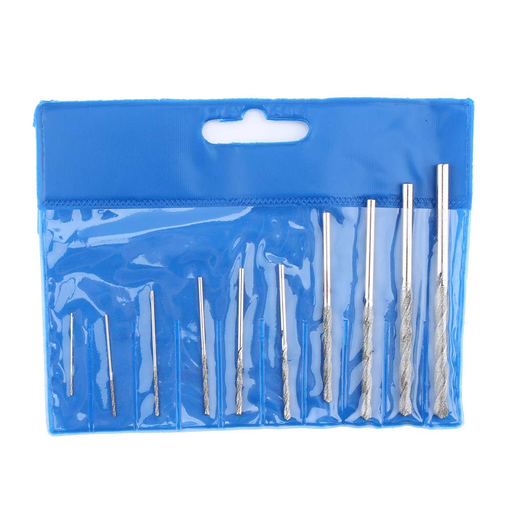 Drill Bits, Bits for Cutting Glass 10PCS Tipped Drill Bit, Drill Bits for Stone, Drill Bits for Glass Tile Stone, 0.8-4.0mm